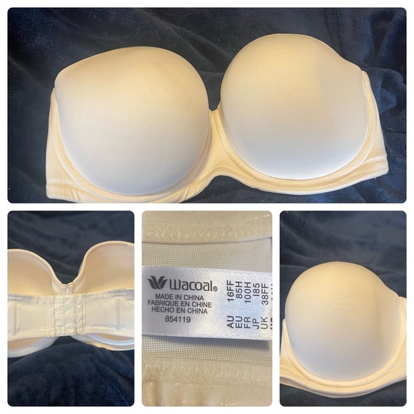Wacoal | Intimates & Sleepwear | Wacoal White Strapless Bra 38 H | Poshmark